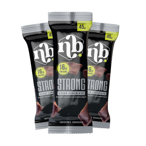 Barra proteina STRONG / Chocolate negro x12 – Natural Bars